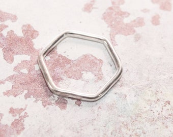 Hexagon stack rings thin stack hexagon rings stacking