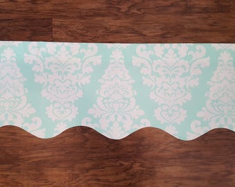 Mint green valance | Etsy
