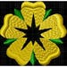 Machine Embroidery design Ansteorra Rose SCA heraldry