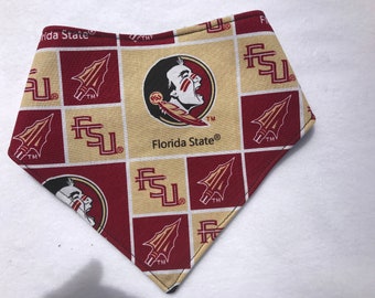 Burgundy Red All Gold Foil Skull Face Mask Bandana FSU Florida