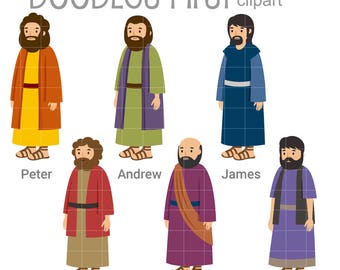 Jesus and 12 Disciples Clip Art 12 disciples bible based