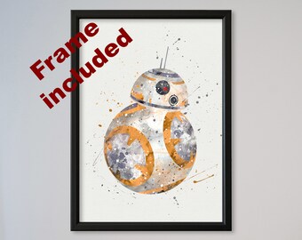 R2D2 Watercolor Art Print R2D2 Poster Star Wars Print Movie