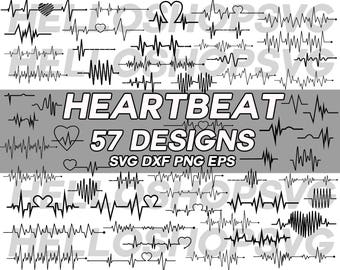 Heartbeat svg | Etsy