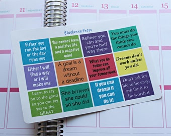 Erin Condren Planner Fitnesss Motivational Quotes Rectangle