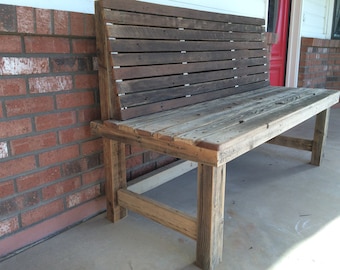 Reclaimed wood bench | Etsy