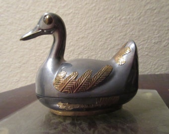 Pewter brass duck | Etsy