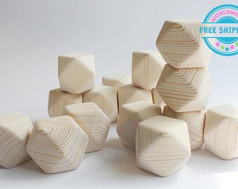 Wood stacking blocks | Etsy