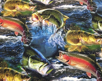 Trout fabric | Etsy