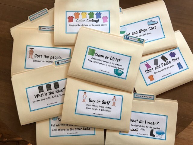 Laundry Life Skills File Folders for Special Education Breezy