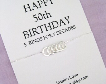 5 rings necklace | Etsy