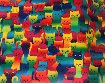 Cat fabric | Etsy