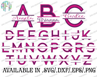 Two color font | Etsy