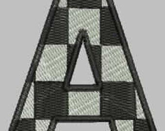 Checkered letters | Etsy