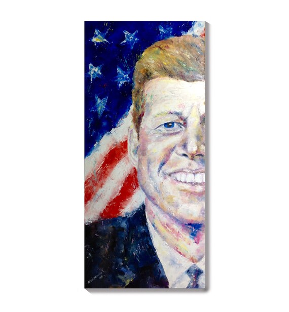 John Kennedy Painting Portrait JFK Portrait Oil Painting