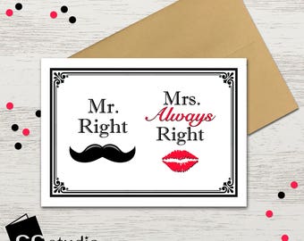 Mr Right Mrs Always Right Pillow Cases for Pillows Weddings