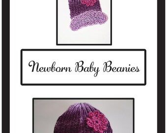 Pattern for an Adjustable Knitted Newborn Baby Hat