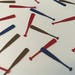 Red Brown and Blue Baseball Bat Confetti Baseball