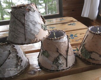 Birch bark lamp | Etsy