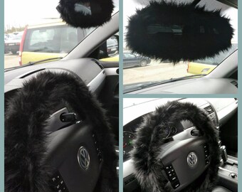 Fuzzy steering wheel cover | Etsy