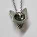 Fox Necklace Pendant Fox Charm Woodland Snow Fox on 20