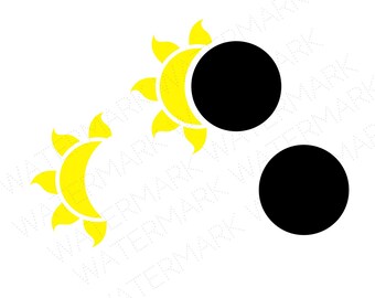 Sun moon svg | Etsy