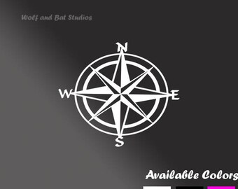 Anchor Compass Vinyl Decal Car Decal Boat Decal Navy Decal