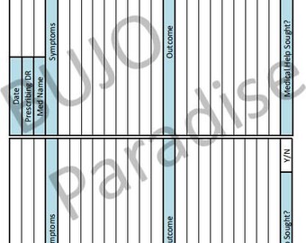 Medication log | Etsy