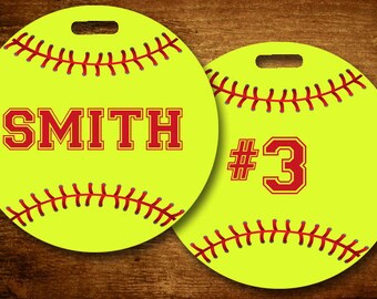 Softball tags | Etsy