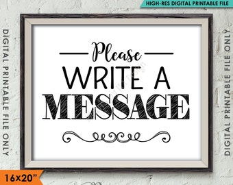Leave a message sign | Etsy