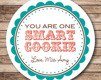 INSTANT Download-Teacher Gift: One Smart Cookie Treat Bag Tags