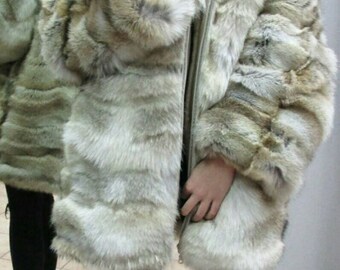 Coyote fur coat | Etsy