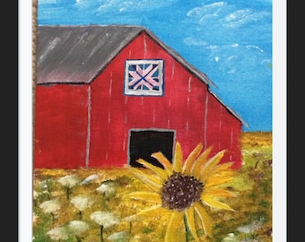 Barn painting | Etsy