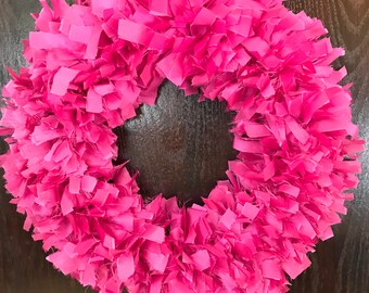 Hot pink wreath | Etsy