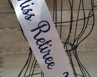 Retirement sash | Etsy