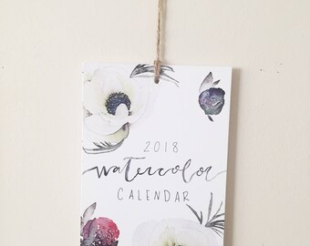 Watercolor calendar | Etsy
