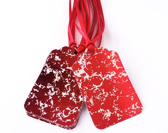 Red gift tags | Etsy