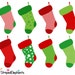 Christmas Stocking Clip Art Digital Clip Art Instant