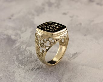 Big signet ring | Etsy