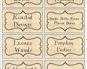 Harry Potter Inspired Food Labels Printable Buffet Labels