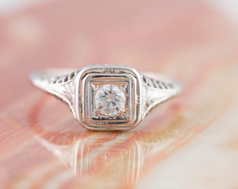 Vintage diamond ring | Etsy