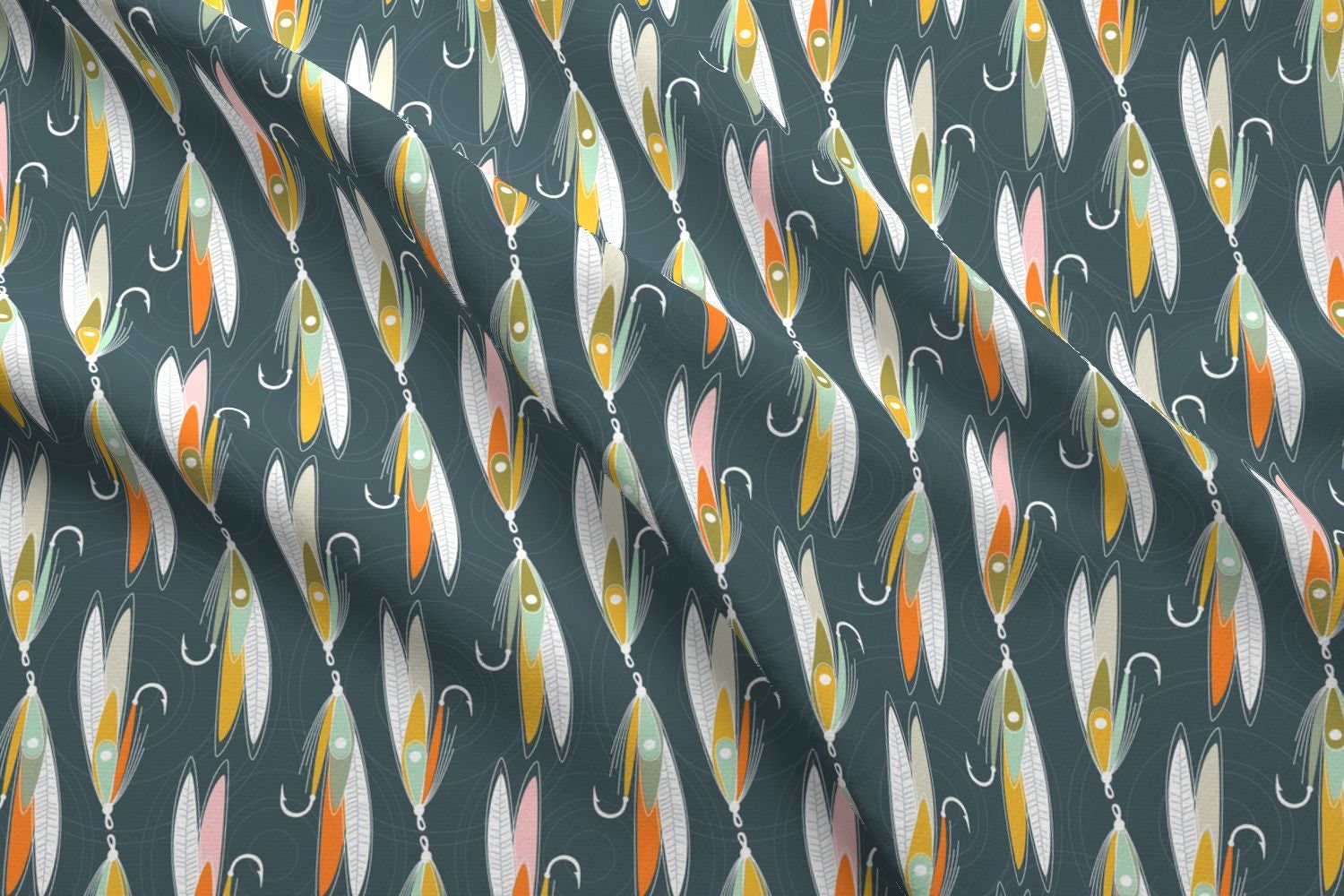 Fly Fishing Fabric Flip-flopped Flies by Nadia Hassan