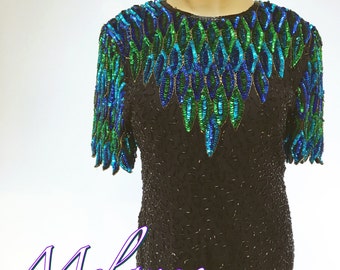 Peacock blouse | Etsy