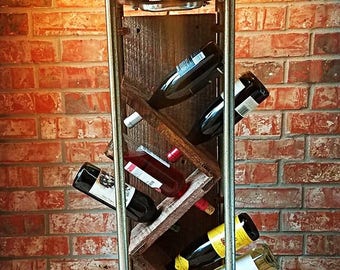 Industrial wine rack | Etsy