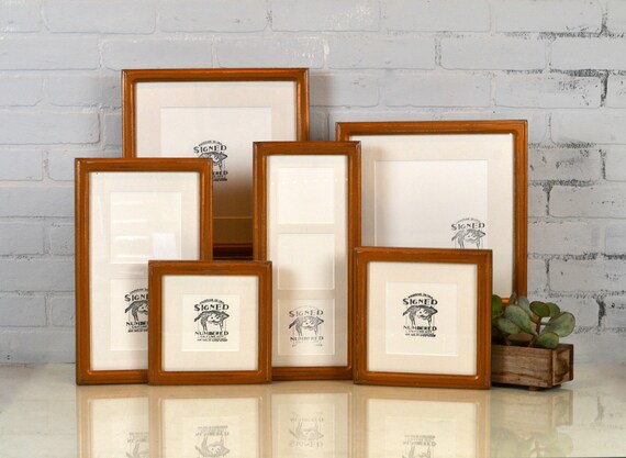 SET of SIX Double Cove Style Frames for SQUARE Photos in Frame
