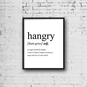 Hangry print | Etsy
