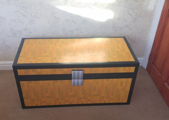 Minecraft Style double Chest Ideal Kids Childrens Toy Box
