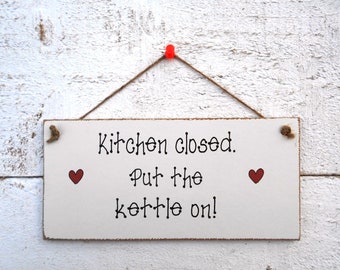 Kitchen closed sign | Etsy