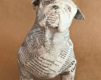 French Poodle Unique One-of-a-Kind Whimsical Paper Mache