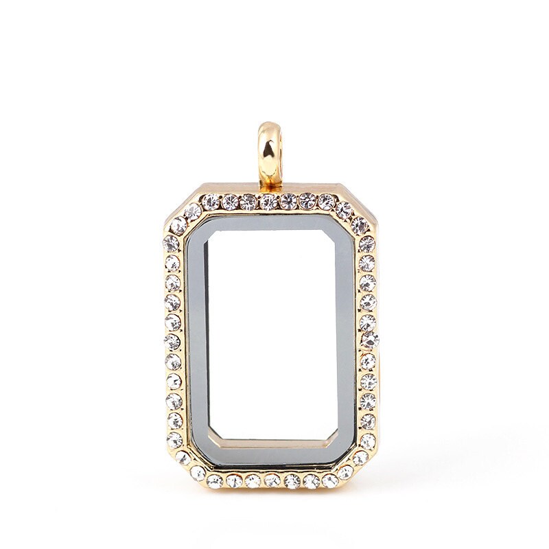 Rectangle Floating Locket glass locket pendant Floating