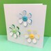 Button Flowers Card Handmade Greeting Card Paper Cut